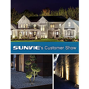 SUNVIE 12W Low Voltage Landscape Lights Waterproof Outdoor In-Ground Lights Shielded LED Well Lights 12V-24V Warm White Landscape Lighting for Pathway Garden Fence Deck, 6 Pack with Wire Connectors