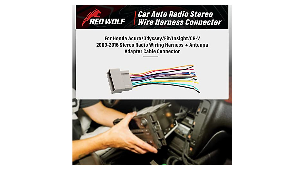 RED WOLF Stereo Wiring Harness for Honda & Acura