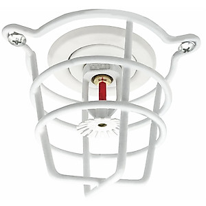 Happy Tree (2 Pack) White Fire Sprinkler Head Guard Cover for Both 1/2" & 3/4" Fire Head for Protecting Flush Mount & Side Wall & Pendent Head Semi - Recessed Sprinkler Head Cage