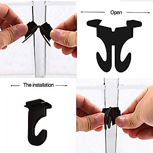 Dreecy 20 Pack Drop Ceiling Hooks for Hanging Black Heavy Duty Ceiling Hooks Ceiling Grid Clips Metal T-Bar Hooks Suspended Drop Ceiling Tiles Hooks for Classroom Office Decor Holds 15 Lbs