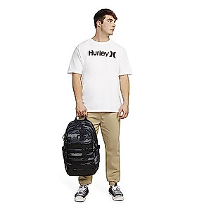 Hurley Mens Skateboard Backpack, Grey Camo, One Size