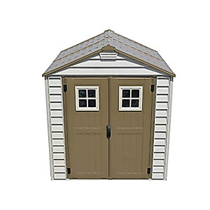 Duramax StoreMax 7 Ft. x 7 Ft. Vinyl Garden Storage Shed | Made of Fire Retardant PVC Resin