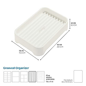 iDesign Recycled Plastic Organizer, Grooved Insert
