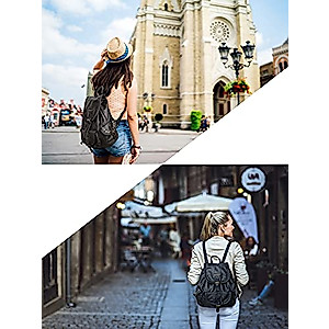 Montana West Backpack Purse for Women Soft Washed Leather Drawstring Casual Travel Large Backpacks, MWC-043BK