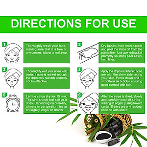 NIFEISHI Unscented Deep Cleansing Charcoal Pore Strips, 80 Count, Removes Blackheads, Tightens Pores, For Face and Nose