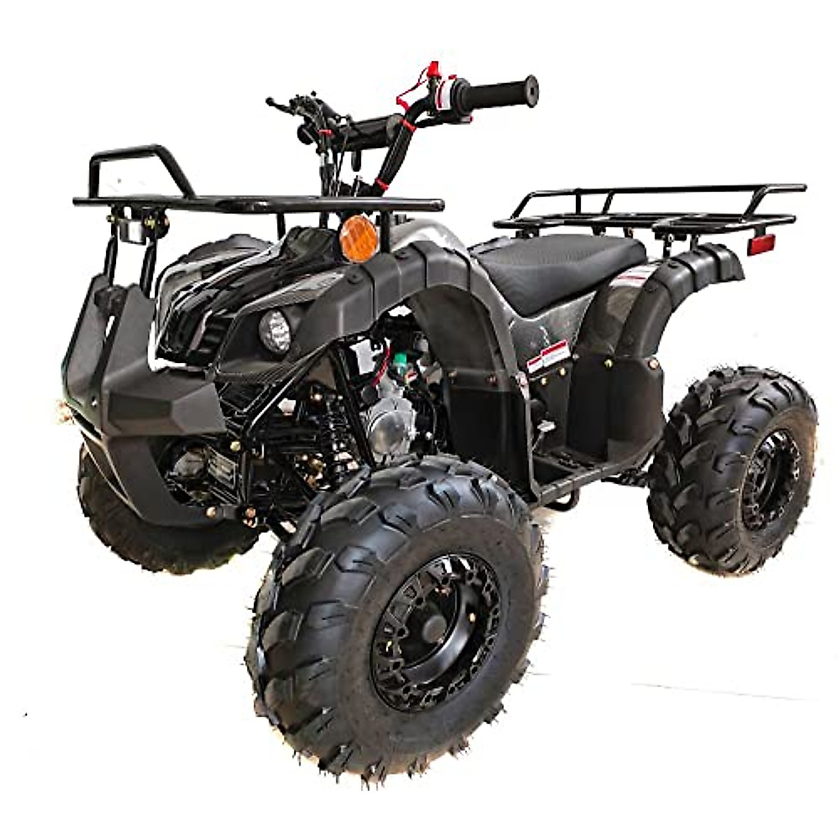 HHH 125cc ATV Quad New Upgraded 125cc with Reverse, LED Lights, Big Wide Tires with Matching Rims 4 Wheeler for Youth and Children - Color Blue Spider