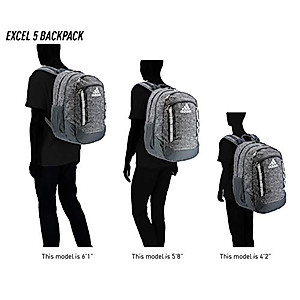 adidas Unisex-Adult Excel Backpack, Jersey White/Black, One Size