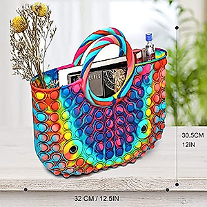 Big Pop Bags Bubble Handbag,Pop Purses for Ladies, Mothers Day Handle Satchel Bag for Women for Mom