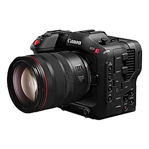 Canon C70 RF24-105 F4 L is USM Lens Kit RF Cinema Camera, S35 DGO Sensor, 16+ Stops Dynamic Range, RAW Internal Recording, ND Filters, EF-Lens Compatible W/EF-EOS R 0.71x, Subject Tracking AF