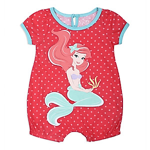 Disney Baby Ariel The Little Mermaid 3 Pack Rompers, Orange, 3-6 Months