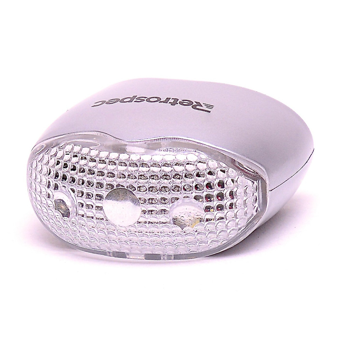 Retrospec Bicycles Amsterdam-3 Ultra Bright 3 LED Urban Commuter Bike Headlight, Silver