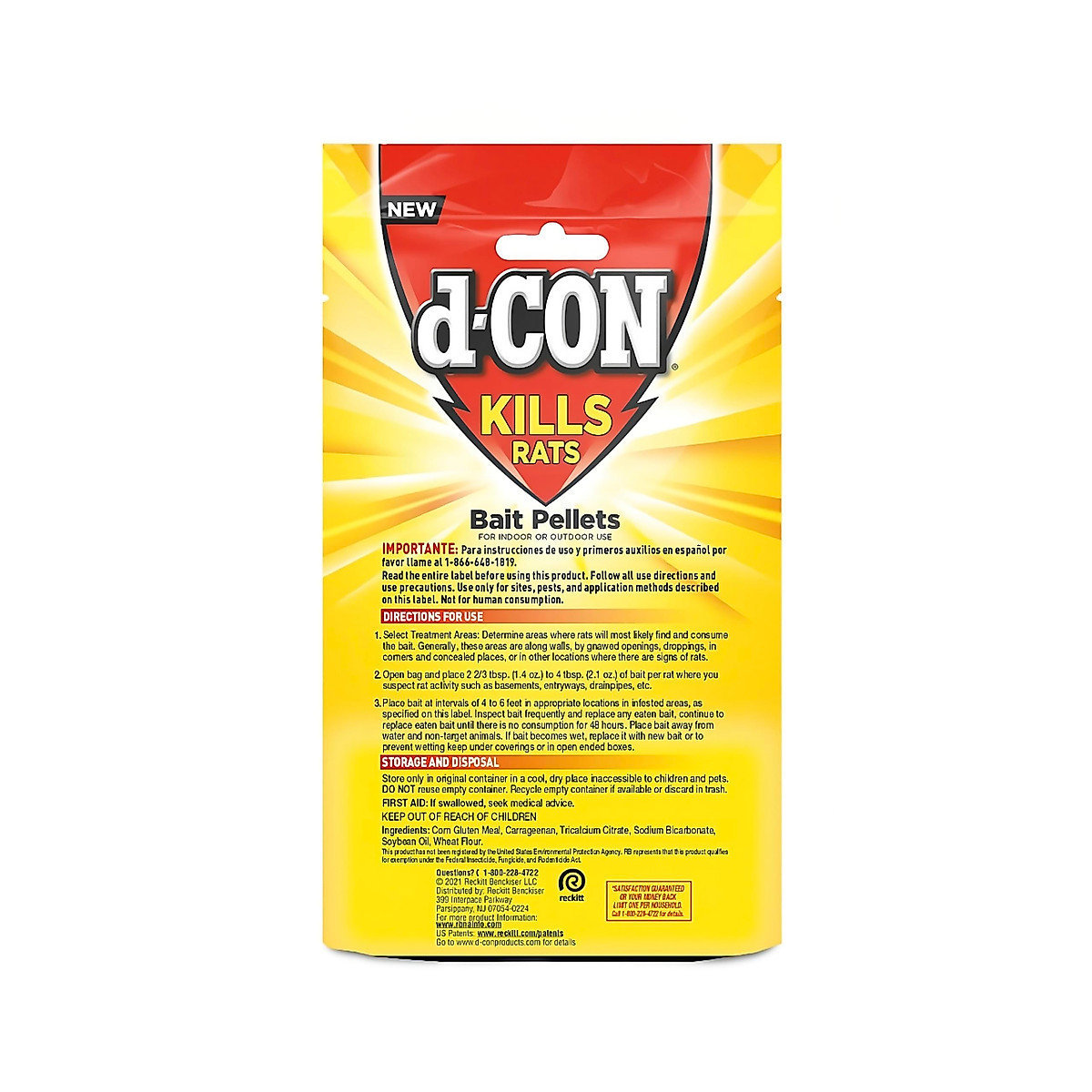 d-CON Bait Pellet Bag, 8 Ounces (Pack of 2)