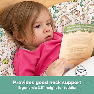 KeaBabies Toddler Pillow with Pillowcase and Toddler Pillowcase for 13X18 Pillow - 13x18 My Little Dreamy Pillow - Organic Toddler Pillow Case for Boy, Kids - Organic Cotton Toddler Pillows