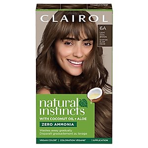 Clairol Natural Instincts Demi-Permanent Hair Dye, 6A Light Cool Brown Hair Color, Pack of 1