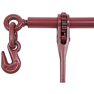 Mytee Products (2 Pack) Ratchet Chain Binder 1/4" - 5/16" Chain Binders Tie Down Hauling Red