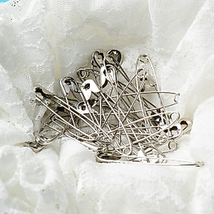 Mr. Pen Silver Safety Pins, 2.1 Inches, Pack of 200