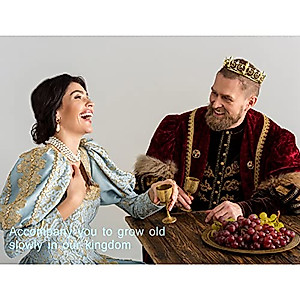 Velscrun Crown for Men and Women, Crown for Men Metal, King Crown Tiaras for Women, Gold Prince Crown Princess Tiaras for Girls, Medieval Costume Accessories for Prom Wedding Halloween