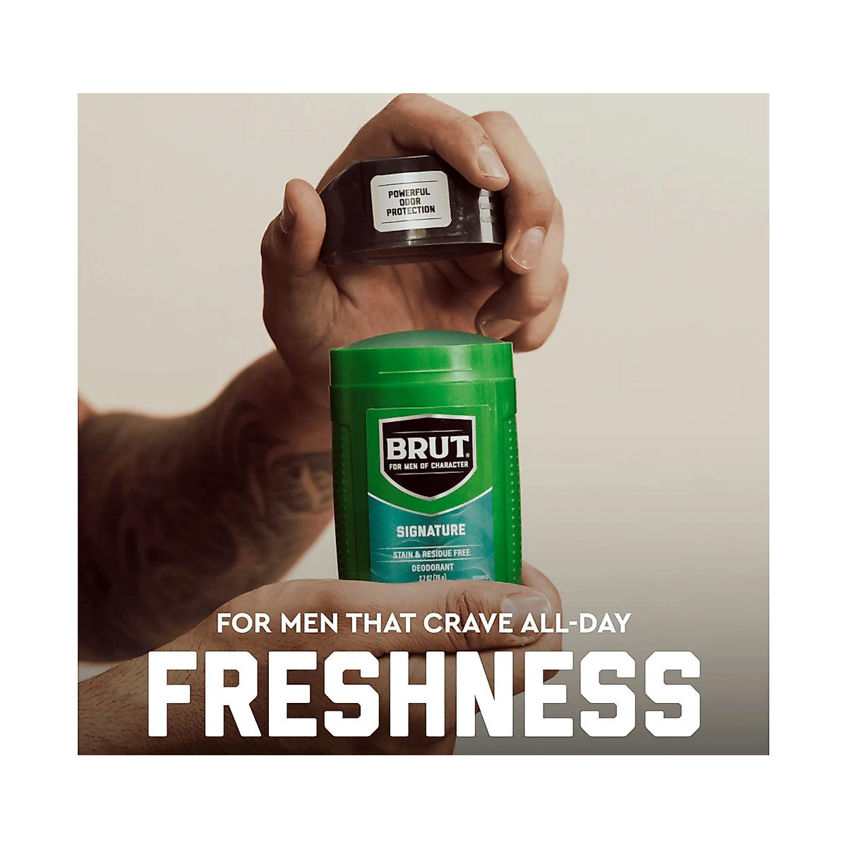 Brut Deodorant Oval Solid 2.25 Oz. (3 Pack)