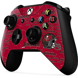 Skinit Decal Gaming Skin Compatible with Xbox One X Controller - Officially Licensed NFL Tampa Bay Buccaneers - Blast Design