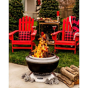 Cuisinart 24” Cleanburn Smokeless Fire Pit with Removable Base for Ash, Portable Outdoor Wood Burning Fireplace, Smoke Free Stainless Steel Outdoor Heater, Enhanced Airflow and Easy Cleanup