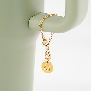 MOTAIN Letter Charm Accessories For Stanley Cup,Hollow Letter Name Id Letter Handle Charm,Personalized Water Cup Handle Identification Letter Char(M)