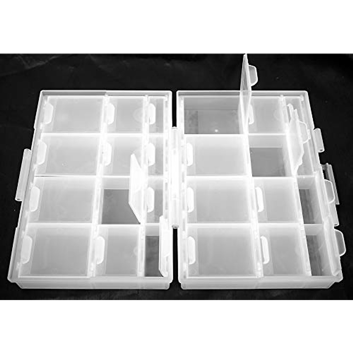 Aidetek Half Transparent BOX-ALL-24 Small Parts Beads Stationery Jewelry Box Organizer for Sorted Parts 3 Sizes 24 compartments with lid