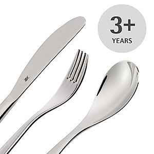 Pignr Animals Children's Cutlery, 4-Piece, from 3 Years, Cromargan Polished Stainless Steel, Dishwasher-Safe in a Gift Box with General Illustration, 4pcs, Silver