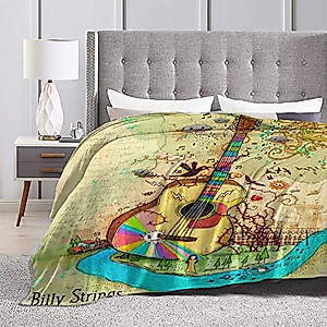 Billy Strings Flannel Blanket Super Soft Throw Blanket for Couch Sofa Bed All Season 60"x50"