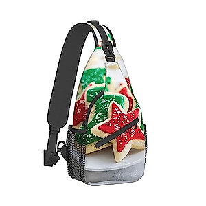 UNIOND plate of cookies Printed Sling Bag Adjustable Cross Chest Bag Shoulder Backpack for Outdoor Travel