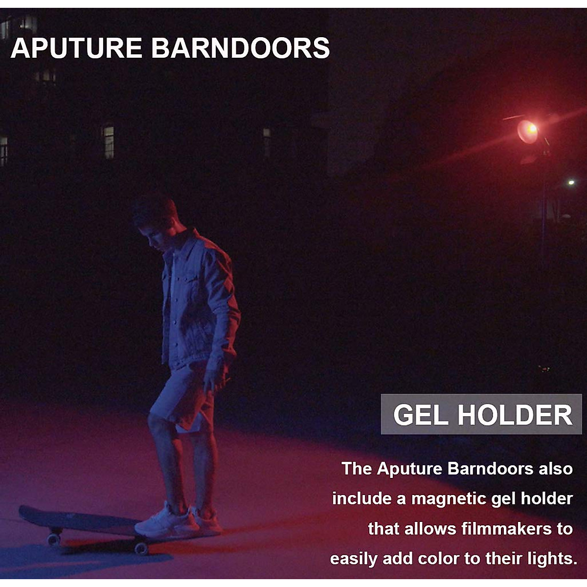 Aputure Barndoors with Bowens Mount, Durable Metal Build, 4-Leaf Velvet Fabric, Honeycomb & Magnetic Gel Holder for Aputure 120D Mark 2, Aputure 120D, Aputure 300D