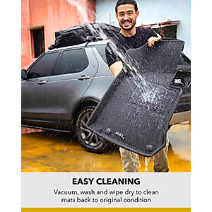 3D MAXpider Custom Fit Kagu Floor Mat (Black) Compatible with Ford Mustang 2015-2025 - Full Set