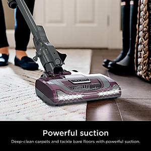 Shark HV322 Rocket Deluxe Pro Corded Stick Vacuum with LED Headlights, XL Dust Cup, Lightweight, Perfect for Pet Hair Pickup, Converts to a Hand Vacuum, with Pet Attachments, Bordeaux/Silver