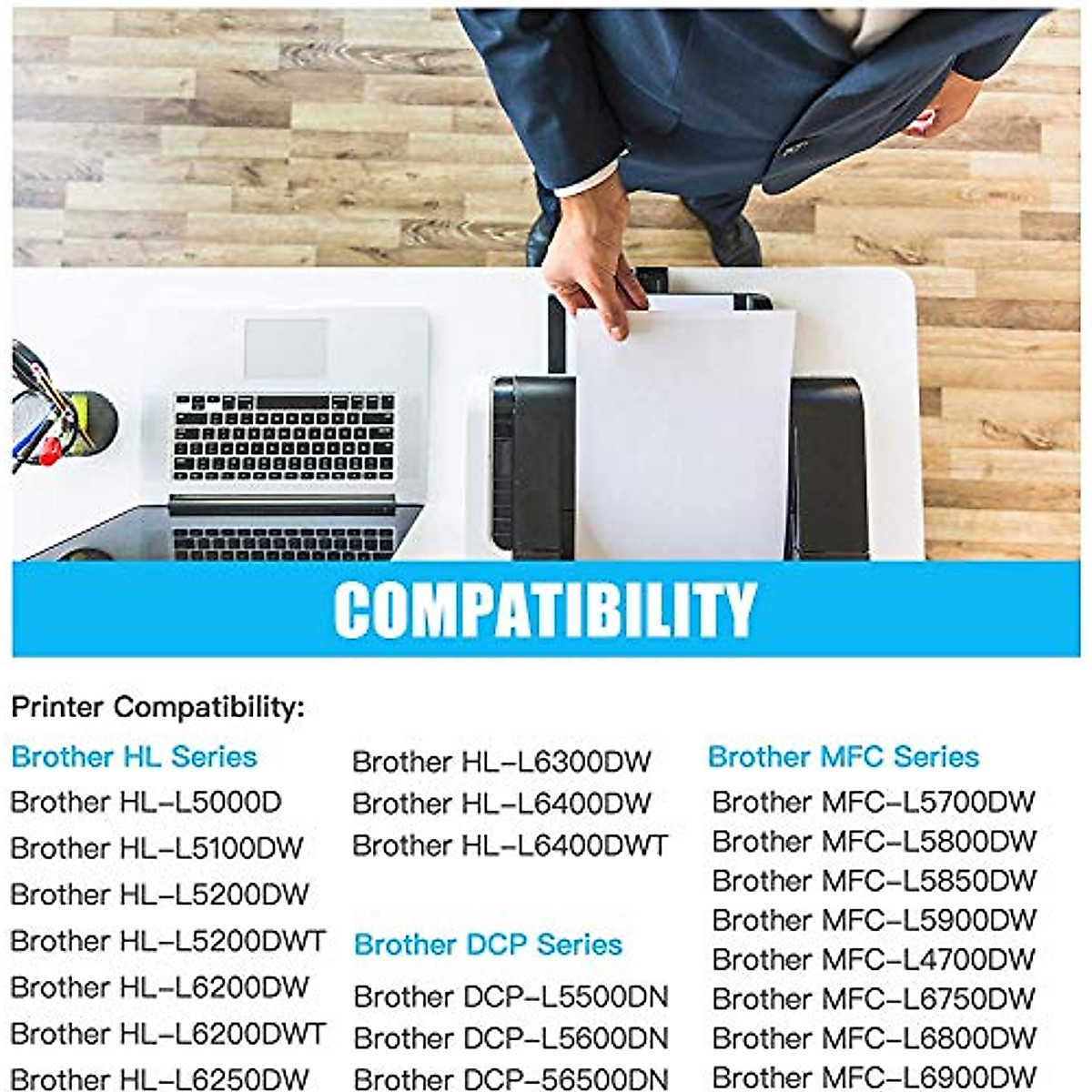 DIGITONER Compatible DR820 Toner Drum Unit – DR-820 High Yield Compatible Drum Unit Replacement for Brother Laser Printer TN880 TN850 TN820 [2 Pack]