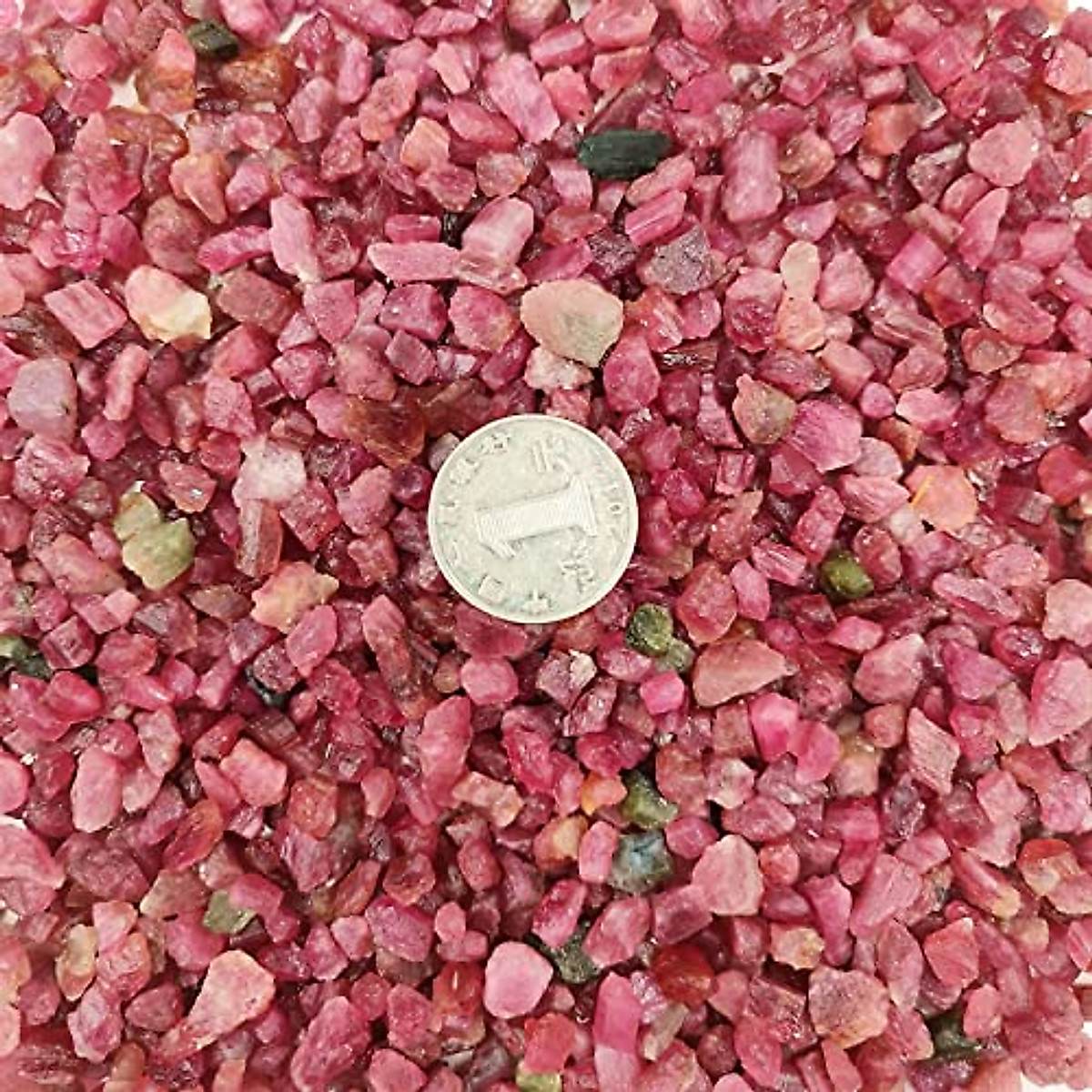 FUDGIO 100g Bulk Natural Red Tourmaline Gravel Rock Raw Crystal Specimen Gemstone Aquarium Decor Gift
