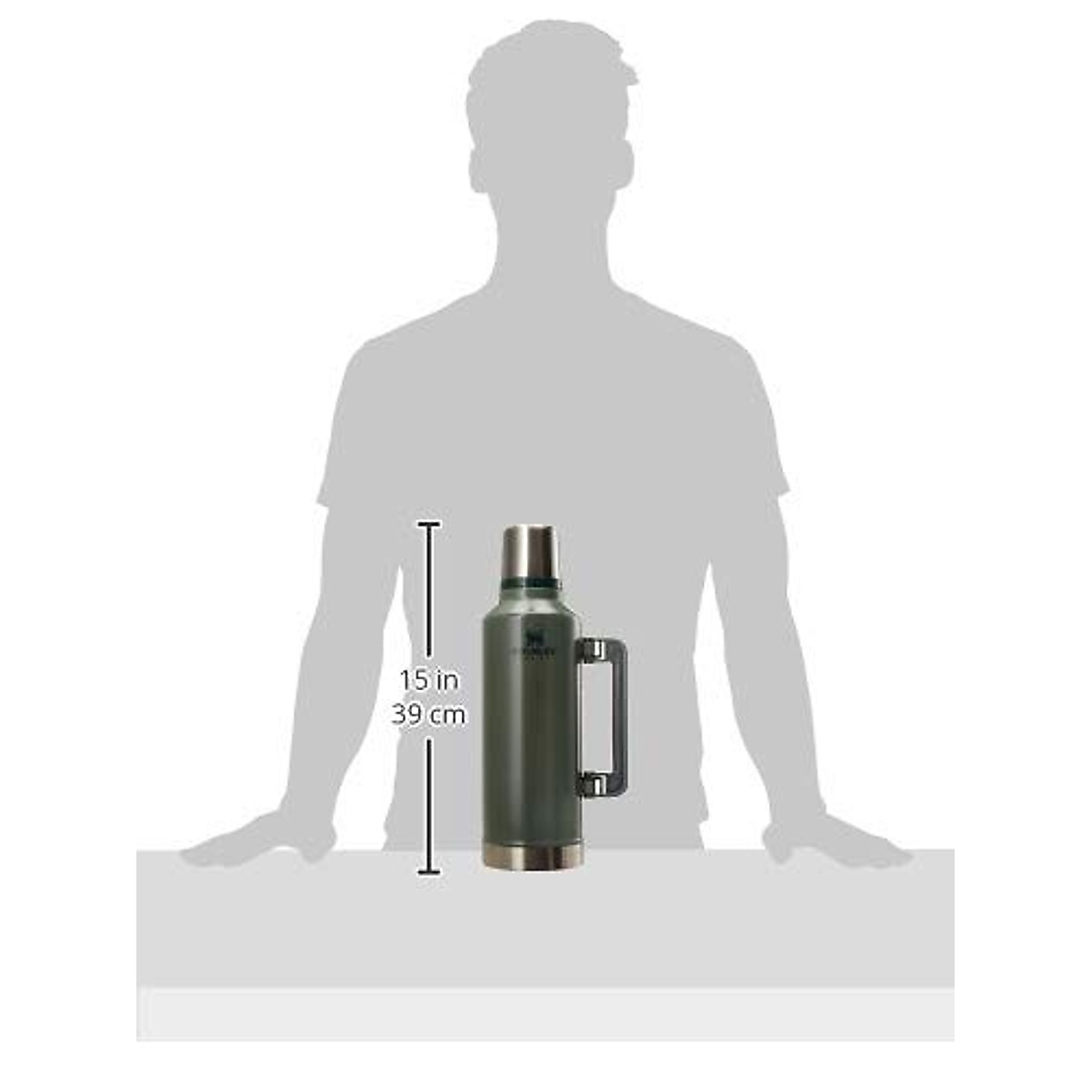 Stanley 10-07935-001 The Legendary Classic Bottle Hammertone Green 2.5QT / 2.3L