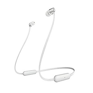Sony WI-C310 Wireless in-Ear Headphones, White (WIC310/W) with Hard Shell Earphone Case Bundle