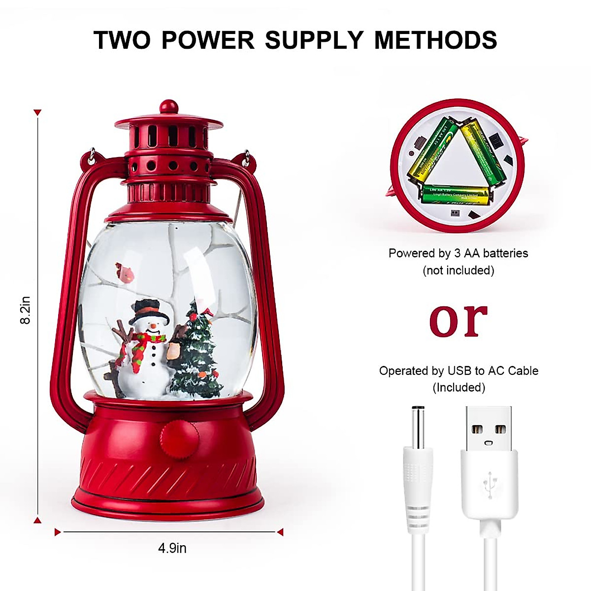Christmas Musical Snow Globe Lantern