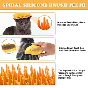 New 3 In1 Steamy Pet Cat Brush Cleanser Vapor, Cat Steam Brush, Cat Hair Brush with Steamer,Steaming Pet Hair Brush, Pet Cat Comb with Steam, Spray Comb for Cats, Steam Pet Brush for Dogs Cats
