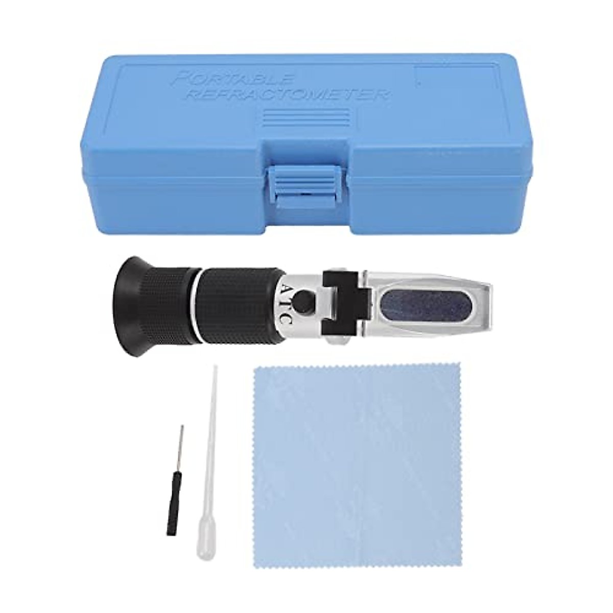 Oumefar High Accuracy Refractometer 0‑32 Brix 0‑140 Fruit Wine 0‑27 Baume Scale Display Concentration Meter Adjustable Eyepiece