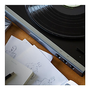 Audio-Technica AT-LP60X Fully Automatic Belt-Drive Stereo Turntable with Built-in Preamp and USB Output Vinyl Playback Bundle with 3-Inch Powered Studio Monitors Pair (Black) (3 Items)