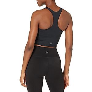 Amazon Essentials Women's Active Sculpt High Neck Racer Back Sports Bra Tank - Discontinued Colors, Black, 1X