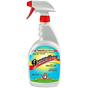 I Must Garden Groundhog/Woodchuck Repellent: All Natural Spray for Gardens, Plants, and Lawns – Pleasant Scent - 32oz Easy Spray Bottle