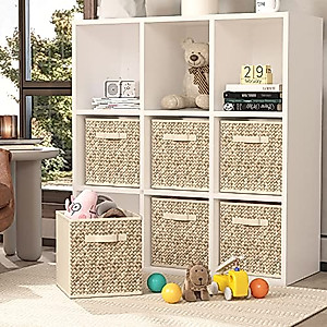 Wisdom Star 6 Pack Fabric Storage Cubes with Handle, Foldable 13x13 Inch Large Cube Storage Bins, Storage Baskets for Shelves, Storage Boxes for Organizing Closet Bins