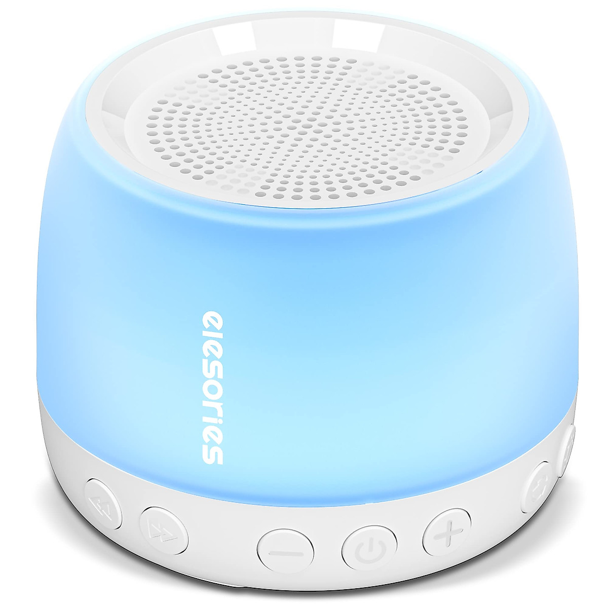 elesories White Noise Machine with Soft Dimmable Nursery Night Light & Multifunctional Speaker Sound Machine with 13 Soothing Sounds for Office Privacy, Rest,Sleep Therapy for Baby Kids Adults