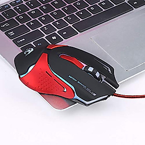 Gojiny Colorful Gaming Mouse, USB Wired Gaming Mouse 3200DPI 6 Buttons Optical Computer Mouse