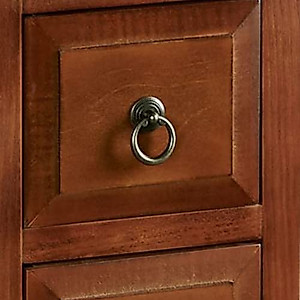 Touch of Class Pesaro II Storage Cabinet Regal Walnut Five Drawer - Made of Wood - Narrow, Vertical - Elegant Furniture for Bedroom, Living Room, Office - Functional Furnishing