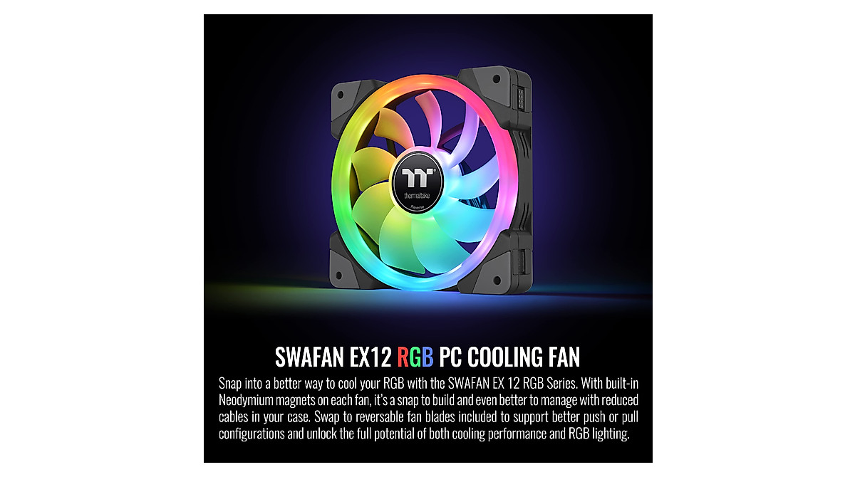 Thermaltake SWAFAN EX RGB Fans - 3 Pack for Cooling