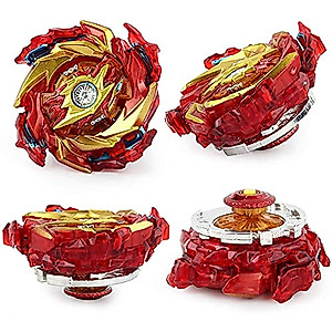 Left Right Sparking Launcher Bey Burst Evolution Turbo Blades Battling Tops String Launcher Grip Super King Booster B-174 Hyperion Burn Starter Set God Bey Gaming Spinning Toys Gift for Boys
