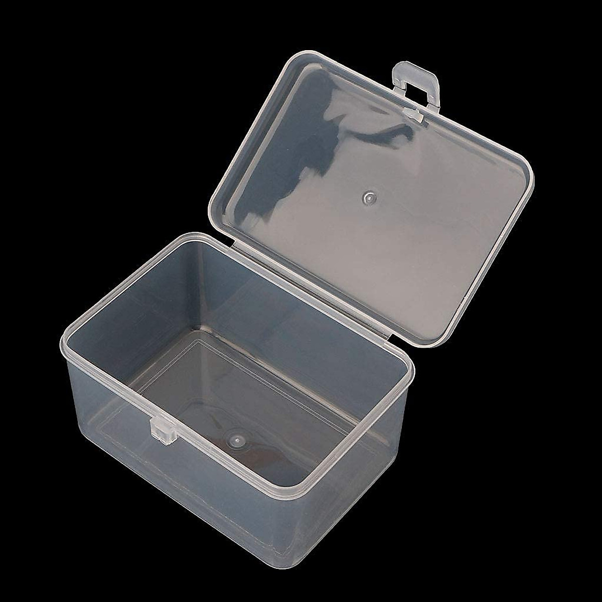 Craft Storage Box Plastic Adjustable Storage Containers with Carry Handle Transparent Containers Organiser for Art & Craft Toys Sewing Accessories Green,4.41"L x 3.03"W x 2.44"H