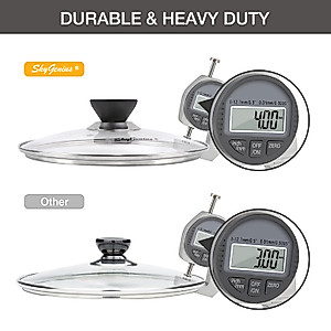 9 inch Tempered Glass Lid for Instant Pot - 6 Quart, Universal Pan or Pot Cover W/Spoon Holder